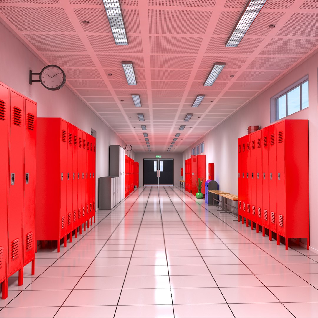School Hallway 1 3D Model - TurboSquid 1922327
