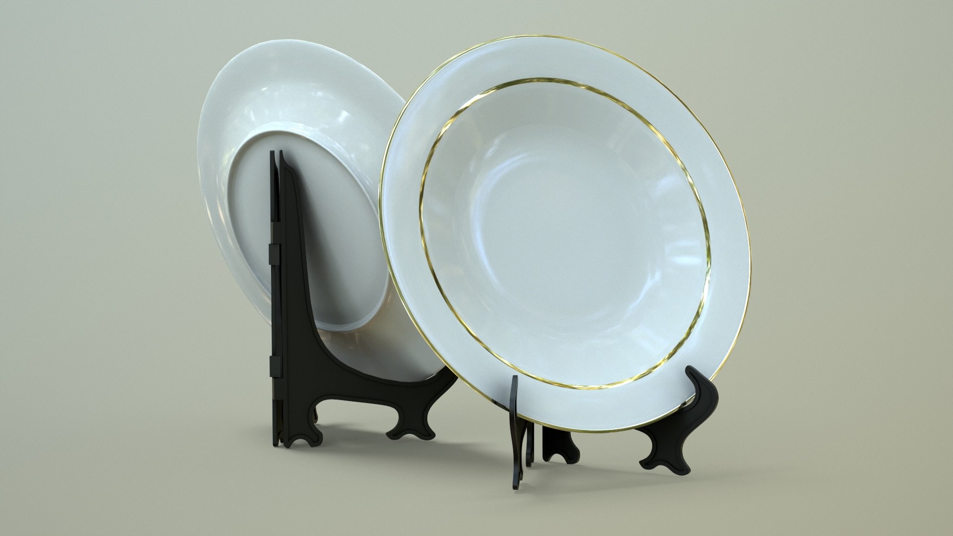 Plate With Stand Low-poly 3D Model Model - TurboSquid 2000225