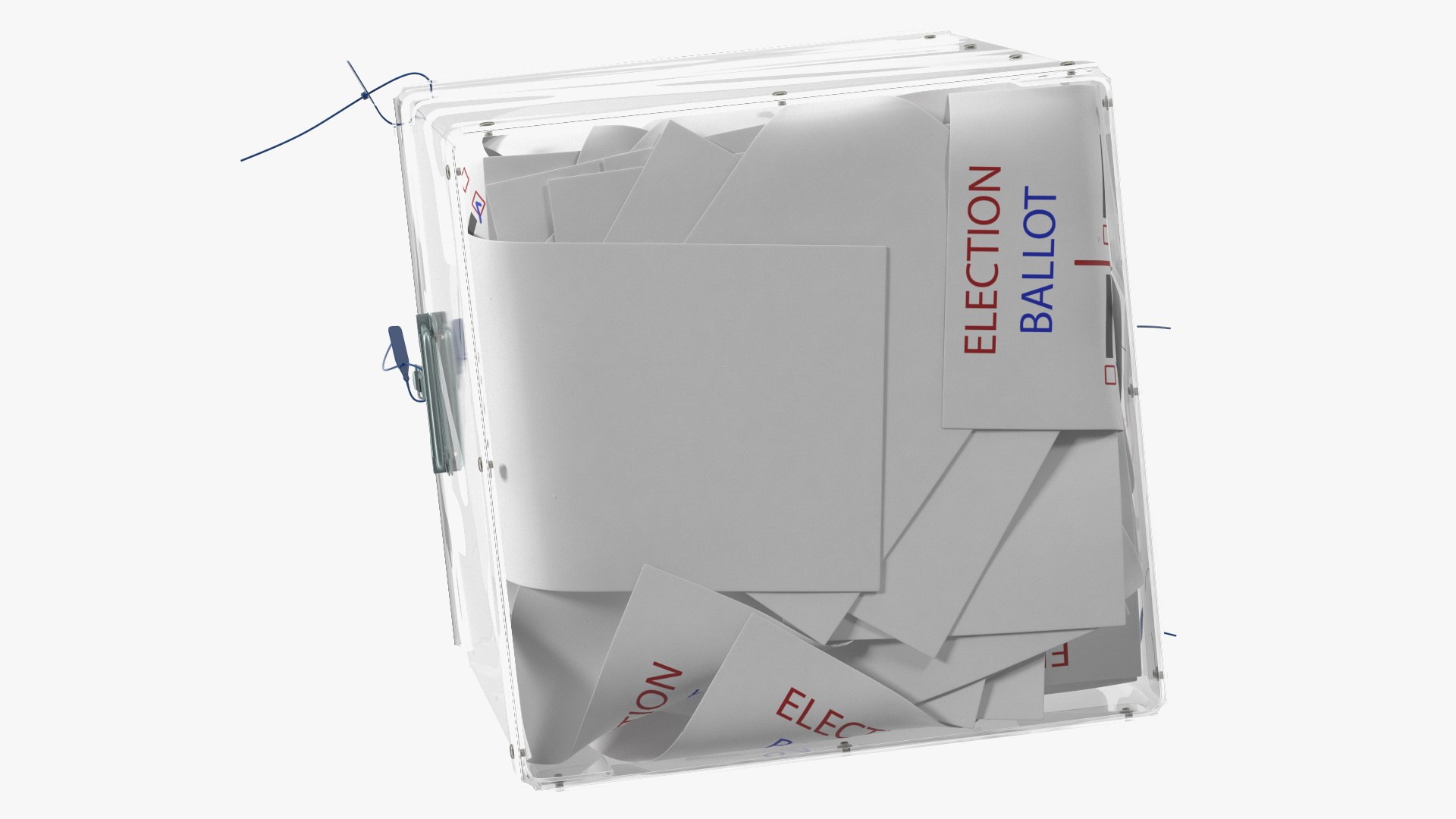 Transparent Ballot Box With Paper 3D model - TurboSquid 1916407