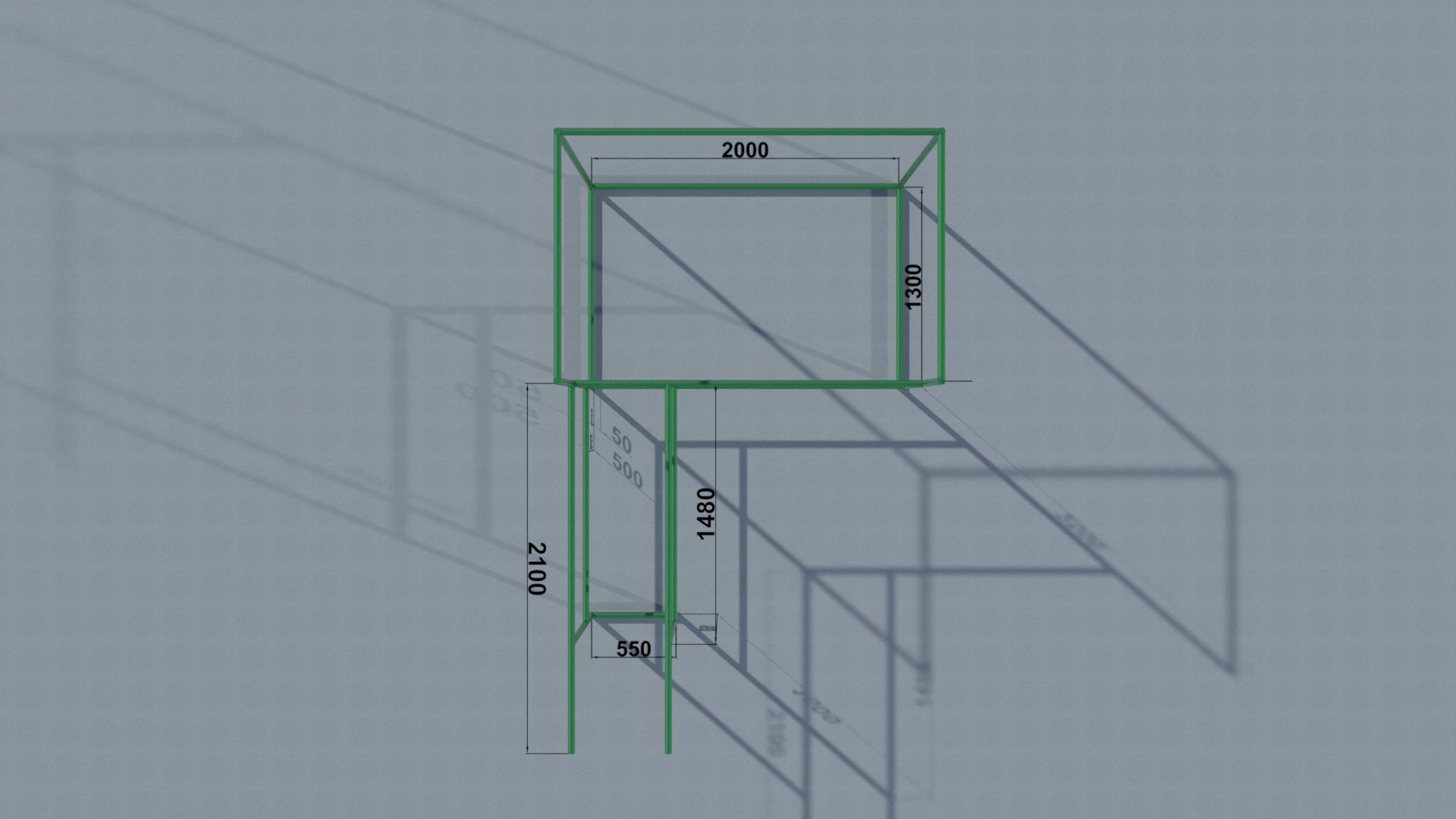 3d model street workout parallel bars