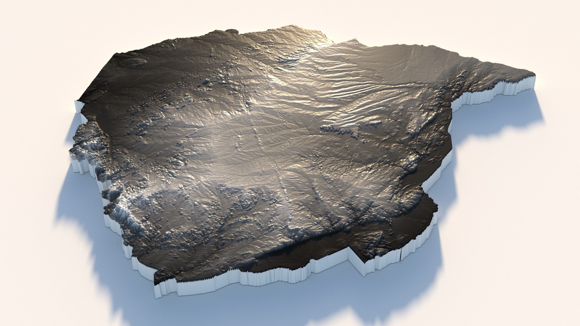 3D Zimbabwe Terrain Map - TurboSquid 2337655