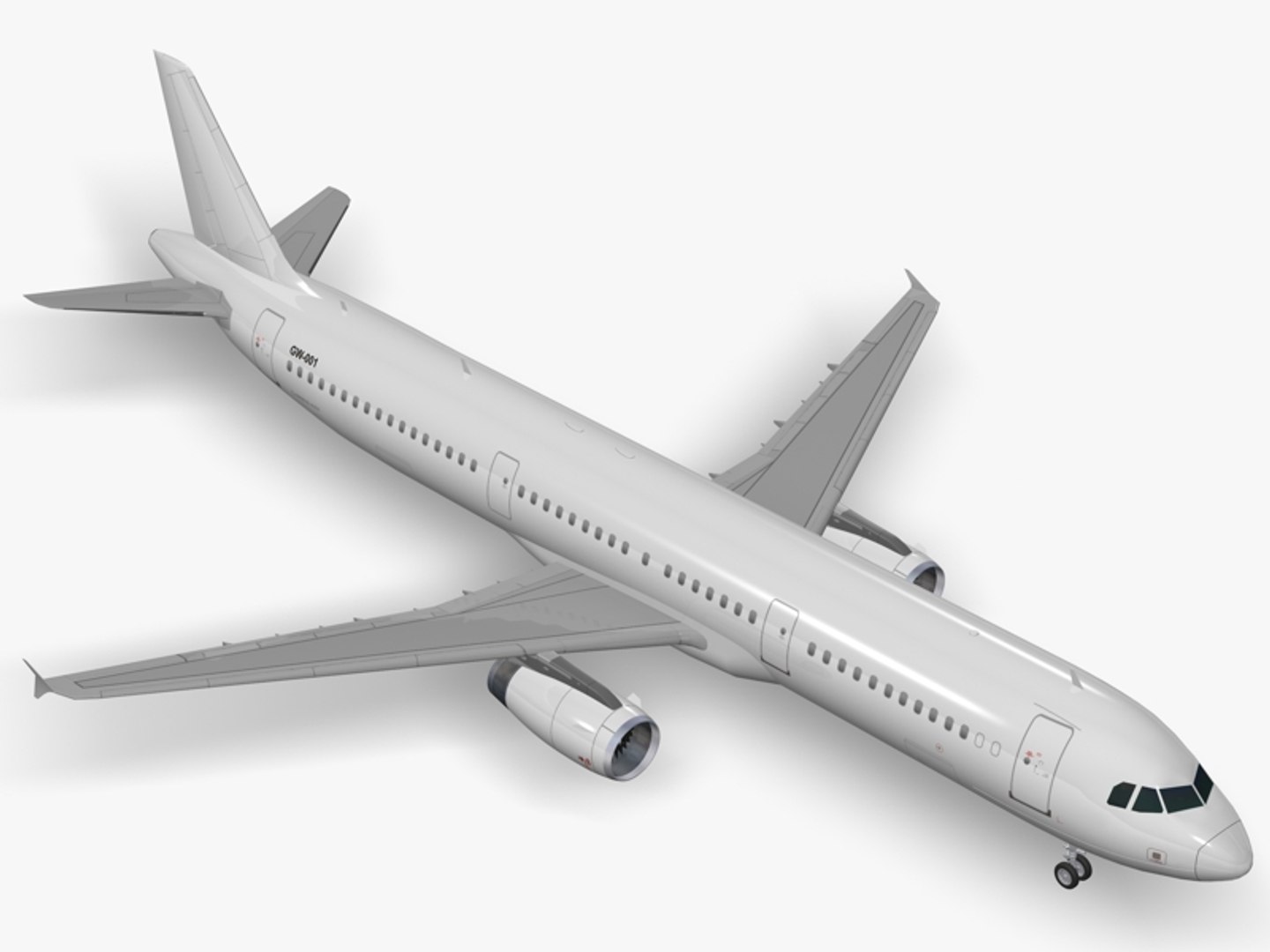 Airbus A321-231 A321 3d Model