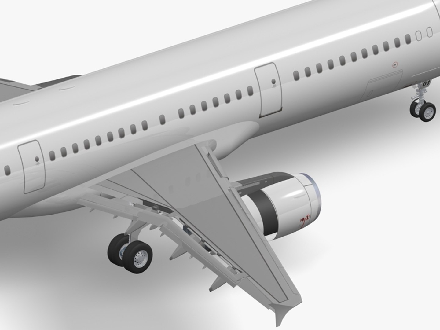 Airbus A321-231 A321 3d Model