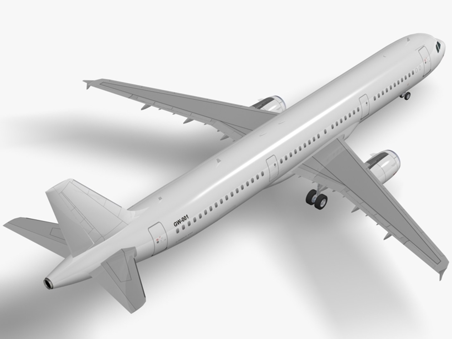 Airbus A321-231 A321 3d Model