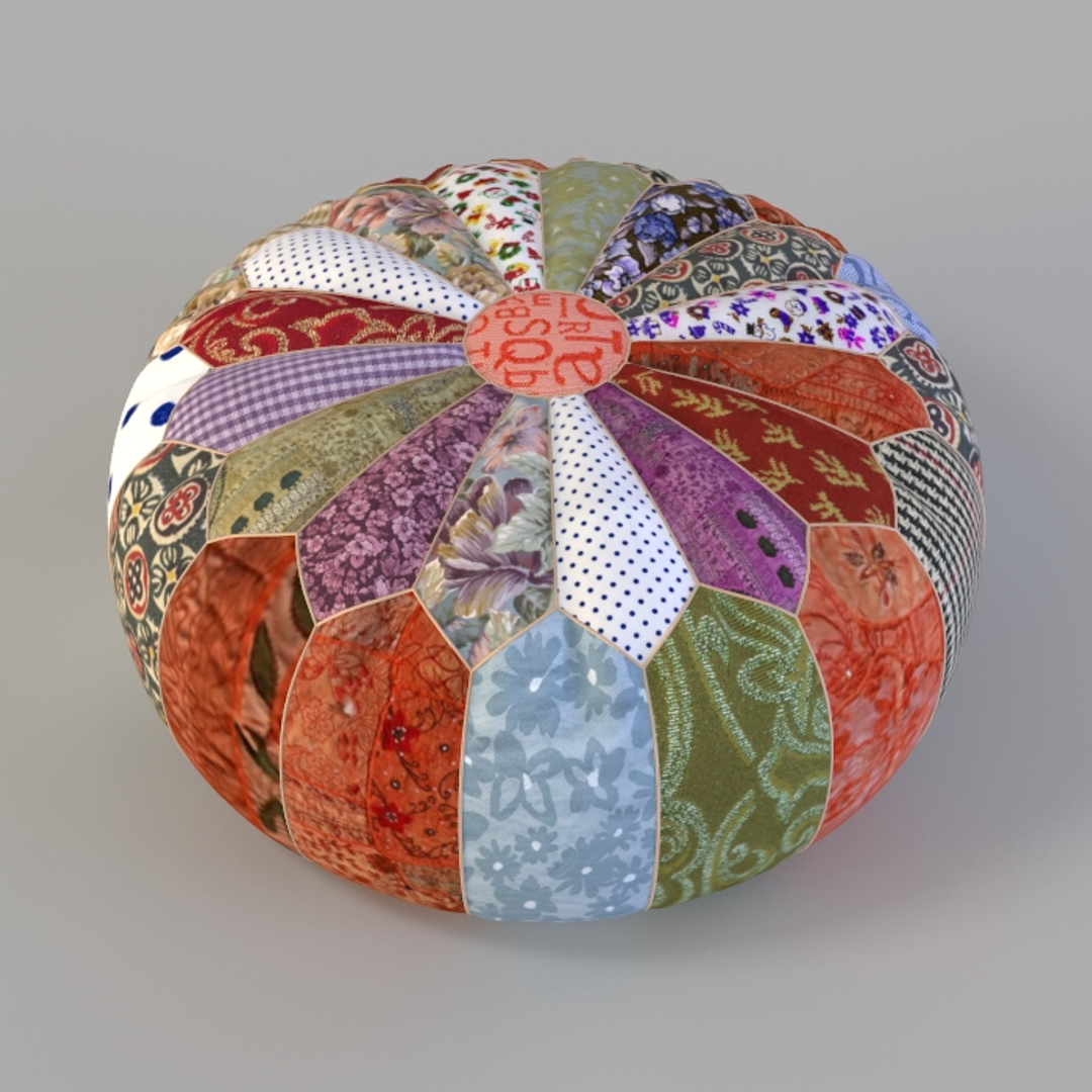 patchwork pouf fbx