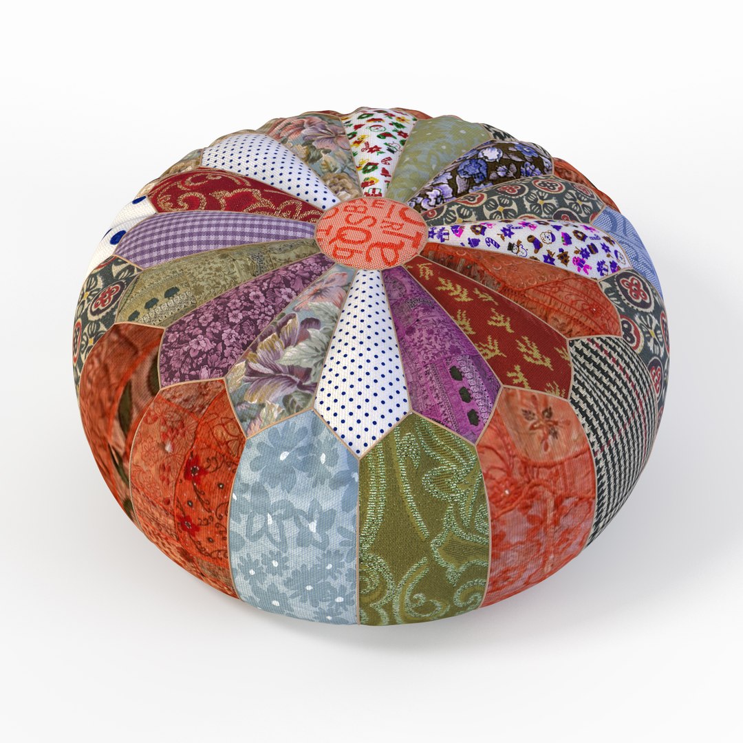 patchwork pouf fbx