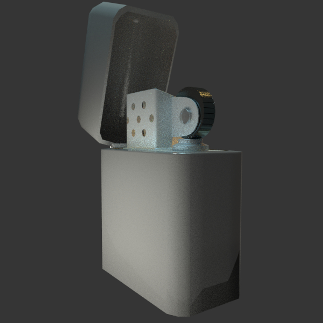 free lighter smoking 3d model
