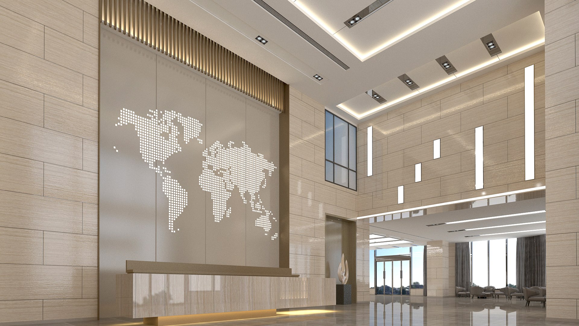Office lobby 11 3D model - TurboSquid 2172044
