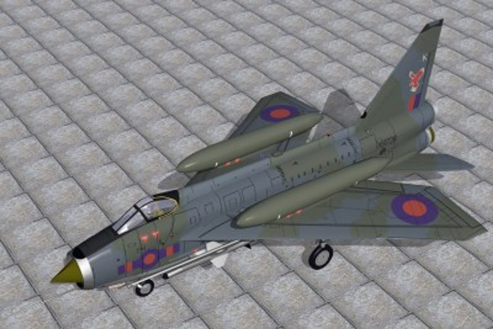 3d English Electric Lightning F6 Model