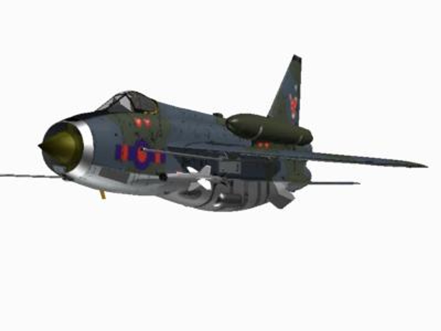 3d English Electric Lightning F6 Model