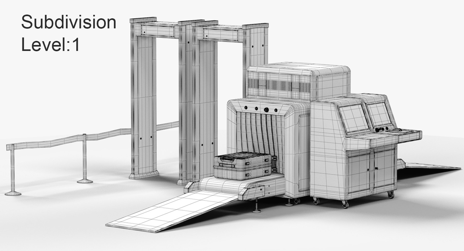 3D Airport Security Checkpoint - TurboSquid 1288946