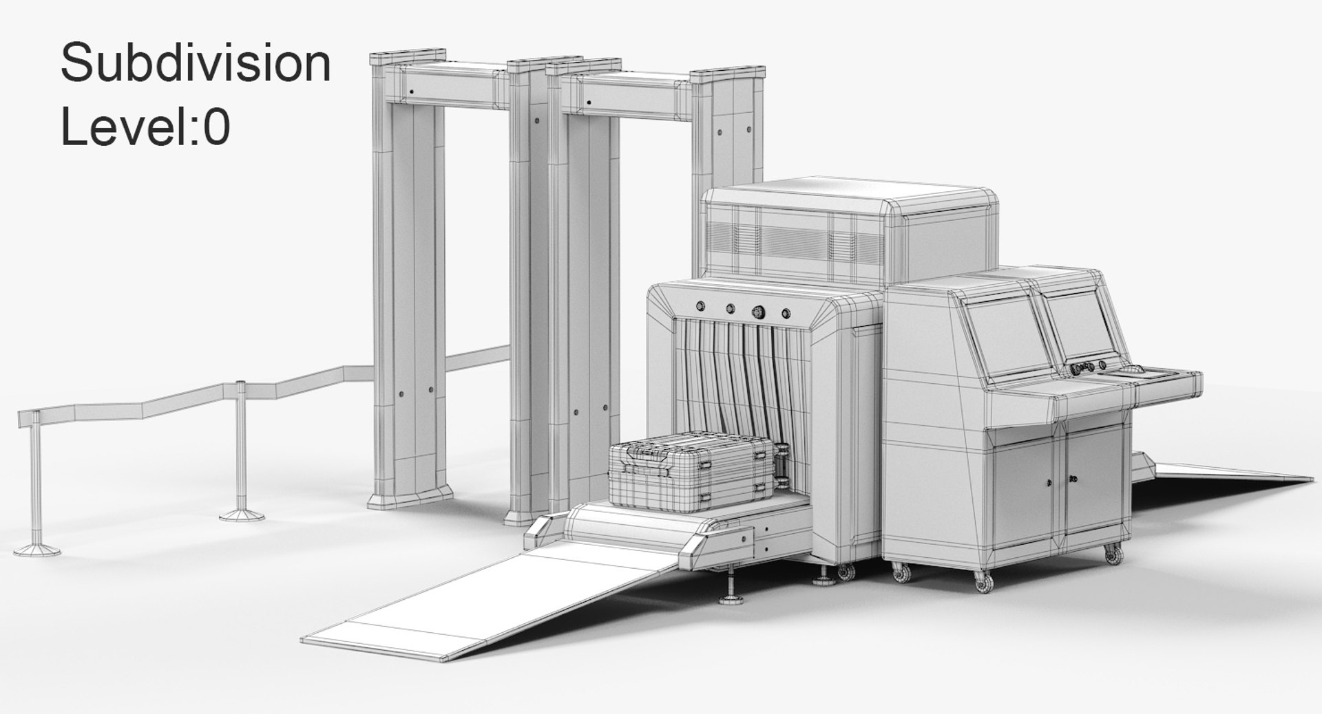 3D Airport Security Checkpoint - TurboSquid 1288946