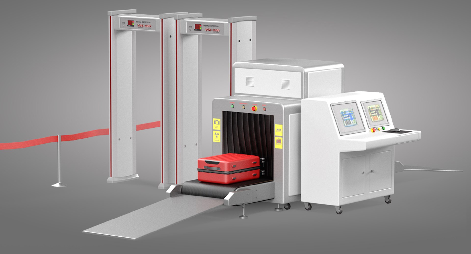 3D Airport Security Checkpoint - TurboSquid 1288946