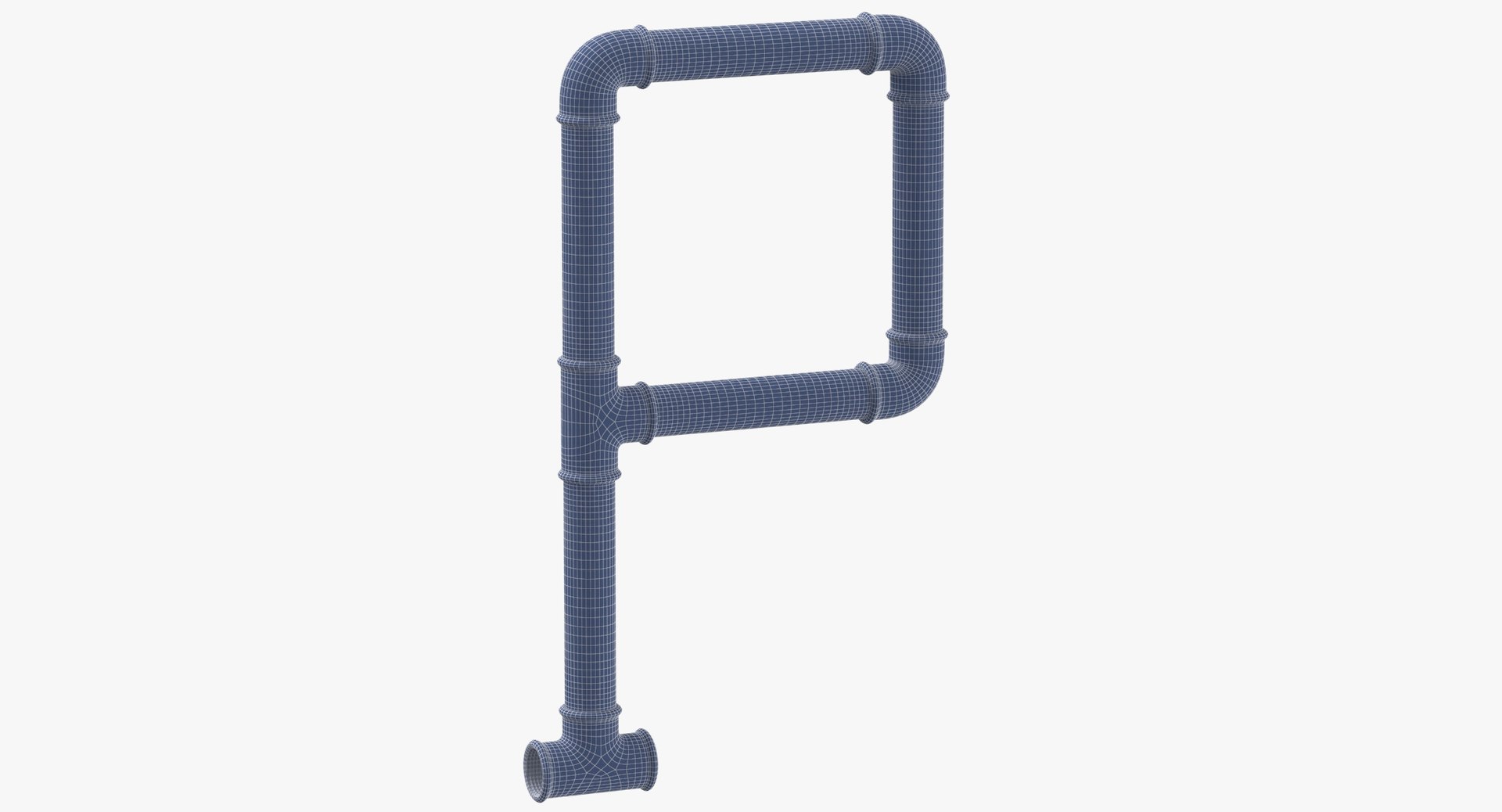 3D Galvanized Steel Pipe Letter Model - TurboSquid 1436774