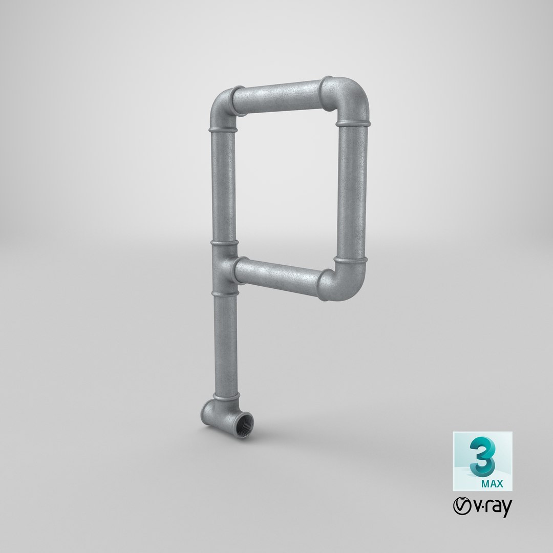 3D Galvanized Steel Pipe Letter Model - TurboSquid 1436774