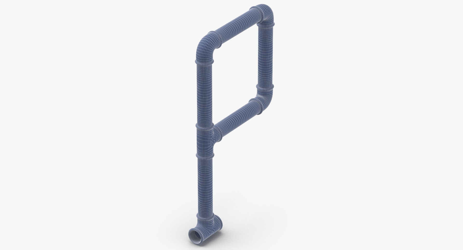 3D Galvanized Steel Pipe Letter Model - TurboSquid 1436774