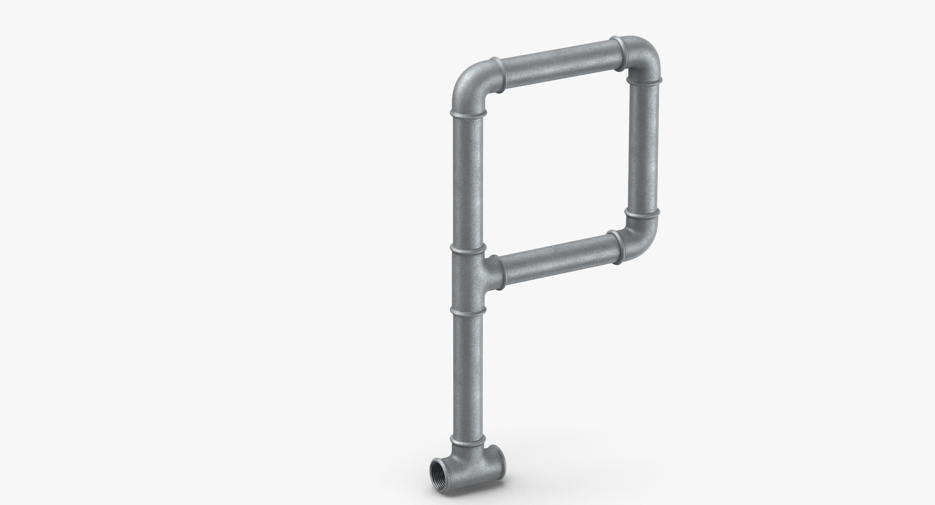 3D Galvanized Steel Pipe Letter Model - TurboSquid 1436774