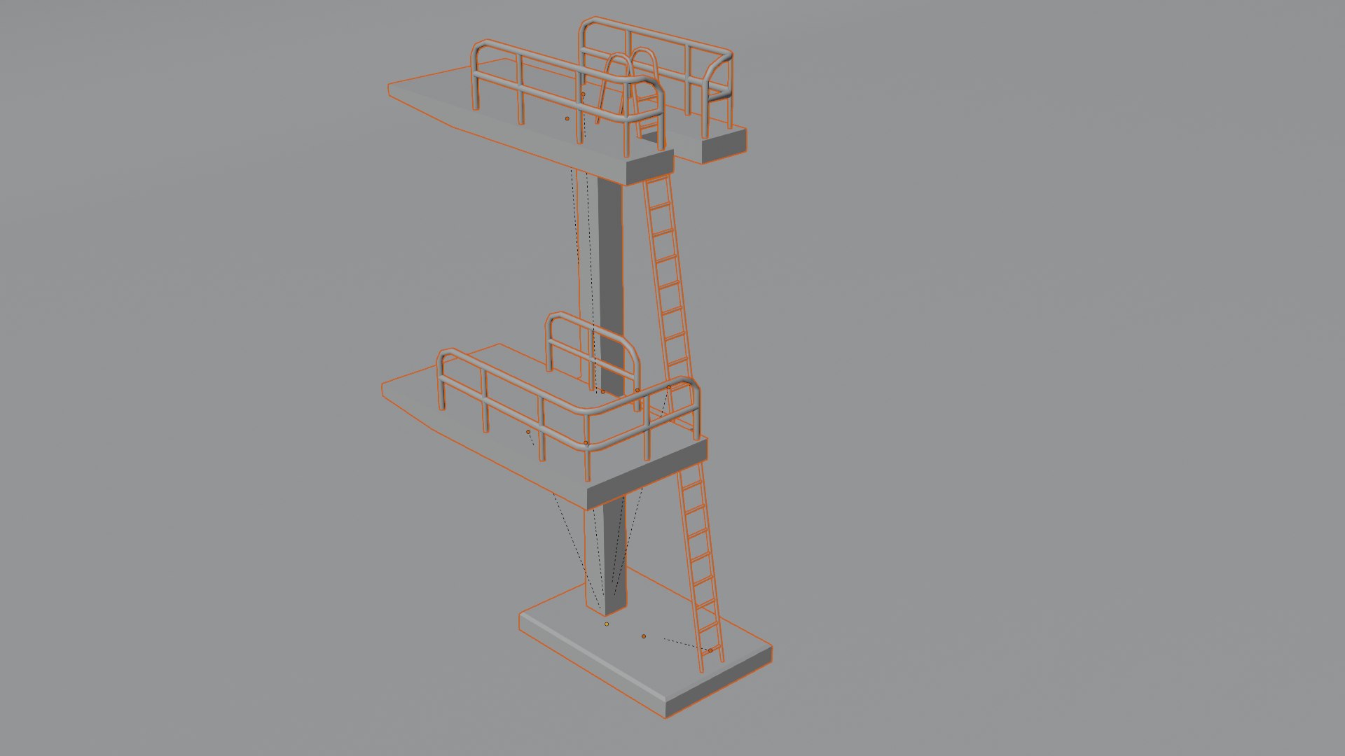 Swimming Pool Diving Board 3D Model - TurboSquid 2006012