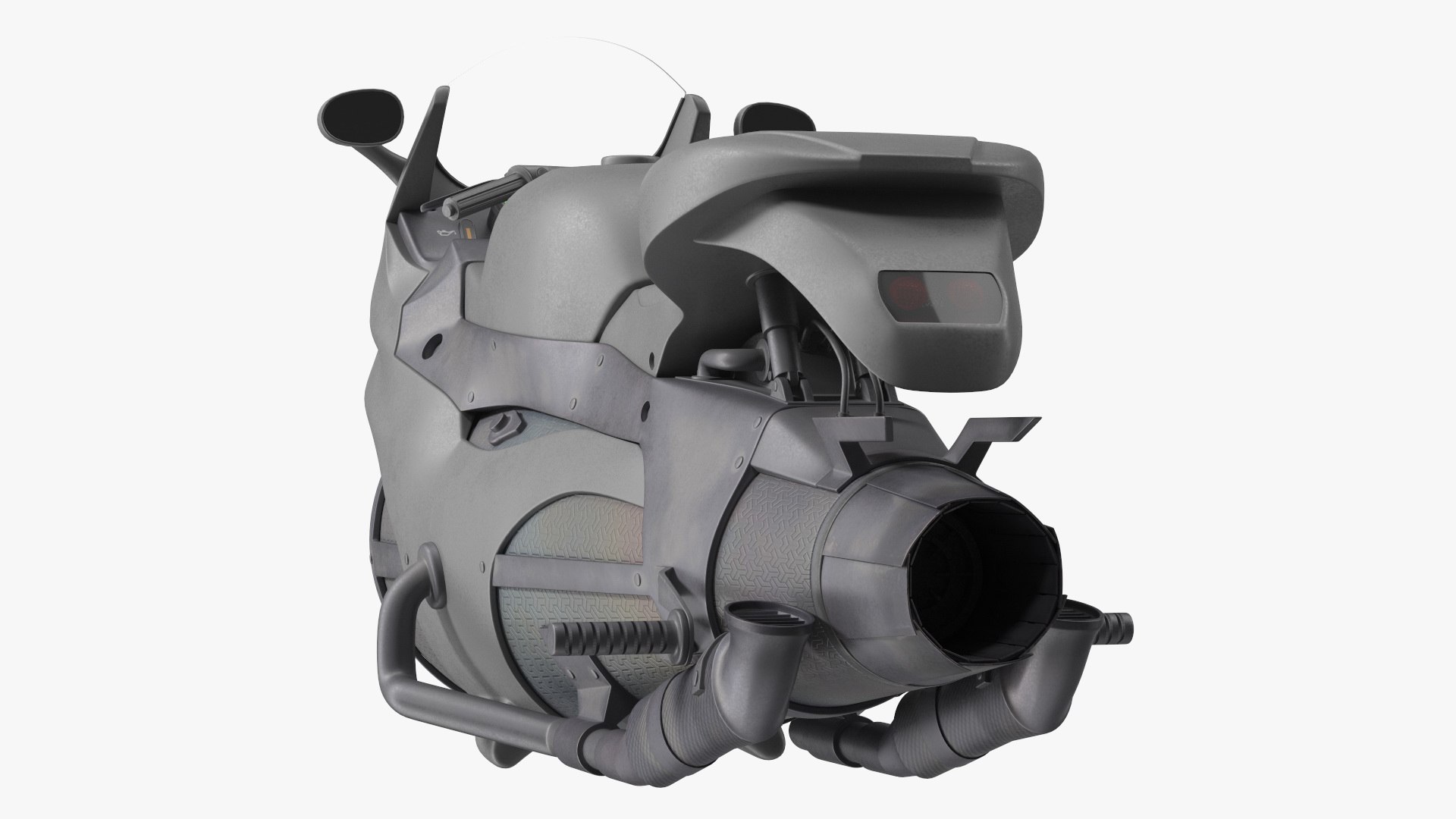 3D Futuristic Robot On Concept Motorcycle - TurboSquid 2270630