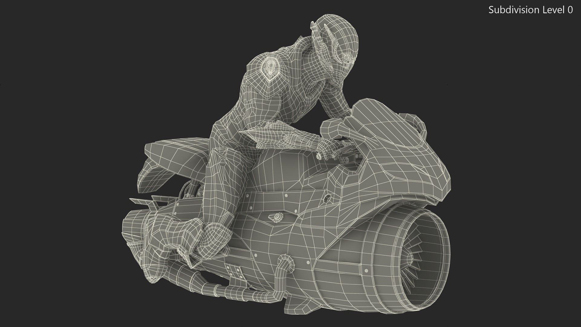 3D Futuristic Robot On Concept Motorcycle - TurboSquid 2270630