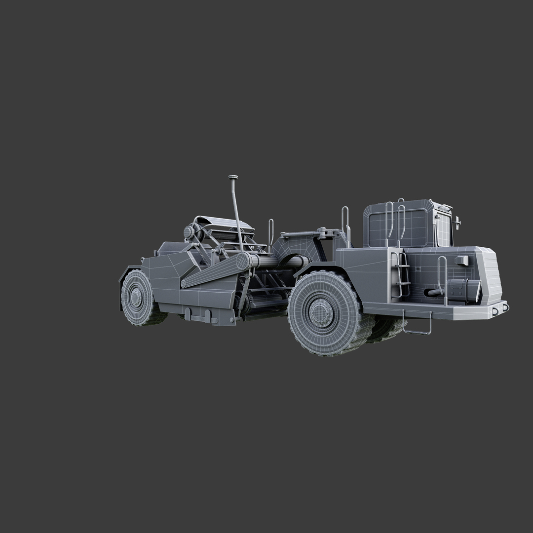 Tractor Scraper 3d Model
