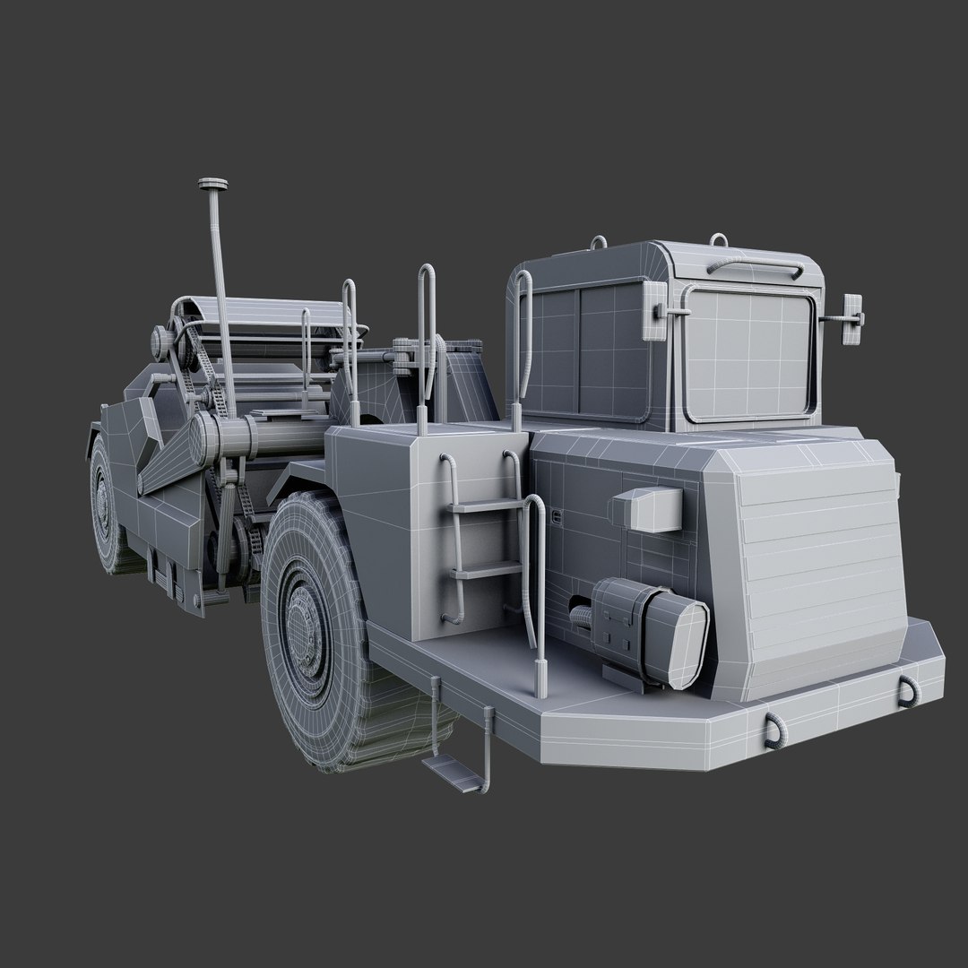 Tractor Scraper 3d Model