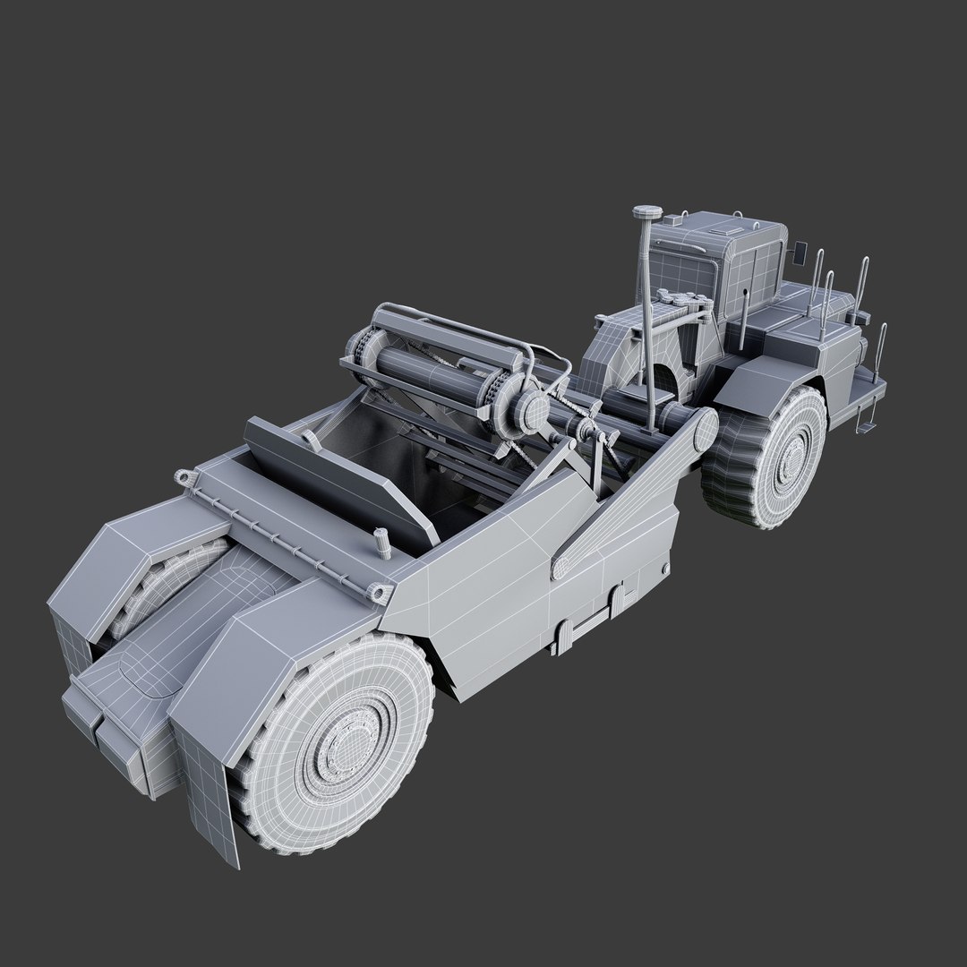 Tractor Scraper 3d Model