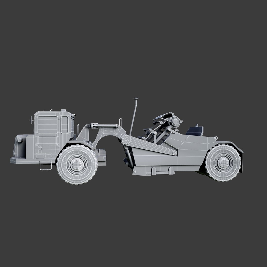Tractor Scraper 3d Model