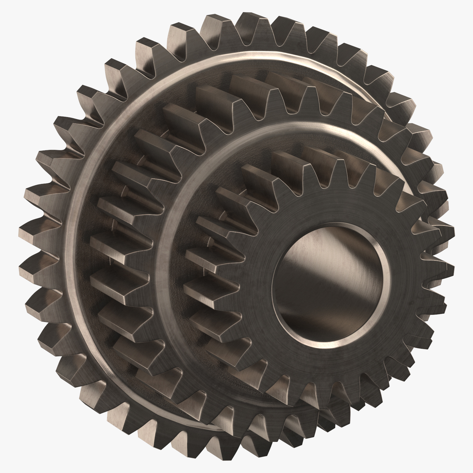 Compound spur gears 3D model - TurboSquid 1482338