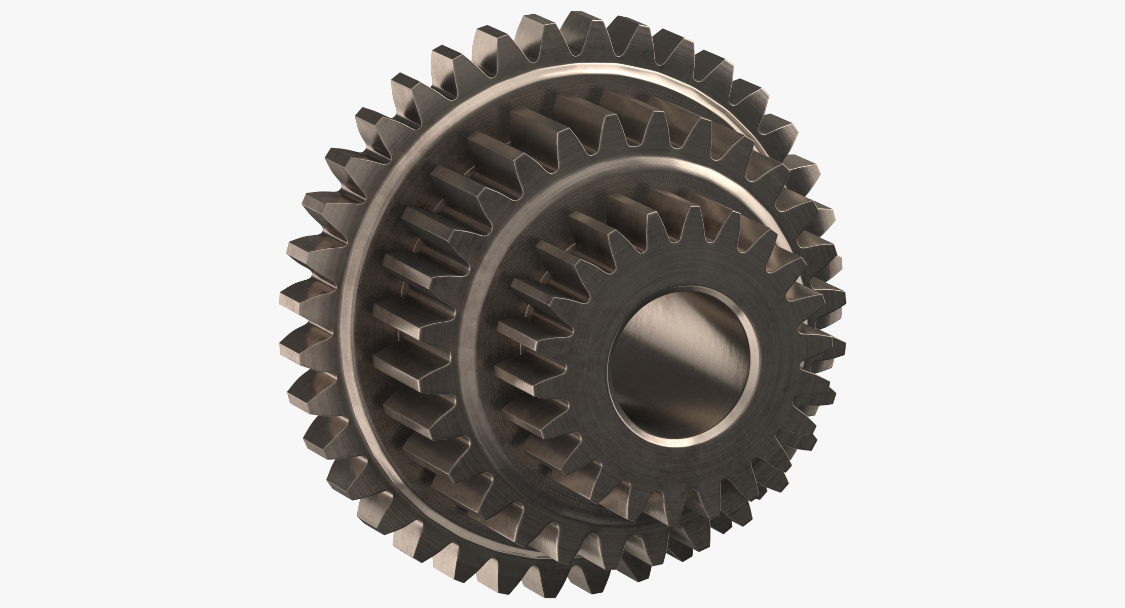 Compound spur gears 3D model - TurboSquid 1482338