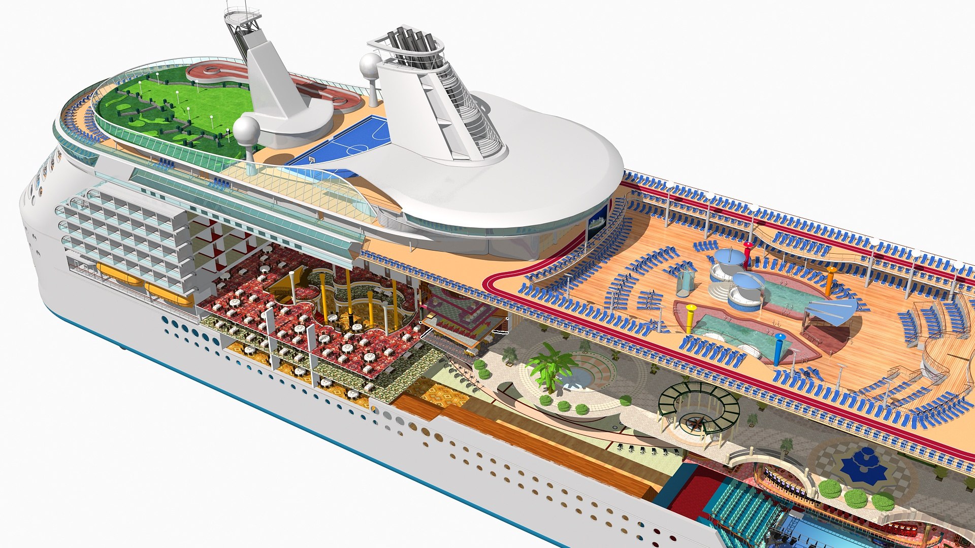 3D Mariner Of The Seas Cruise Cutaway - TurboSquid 1834448