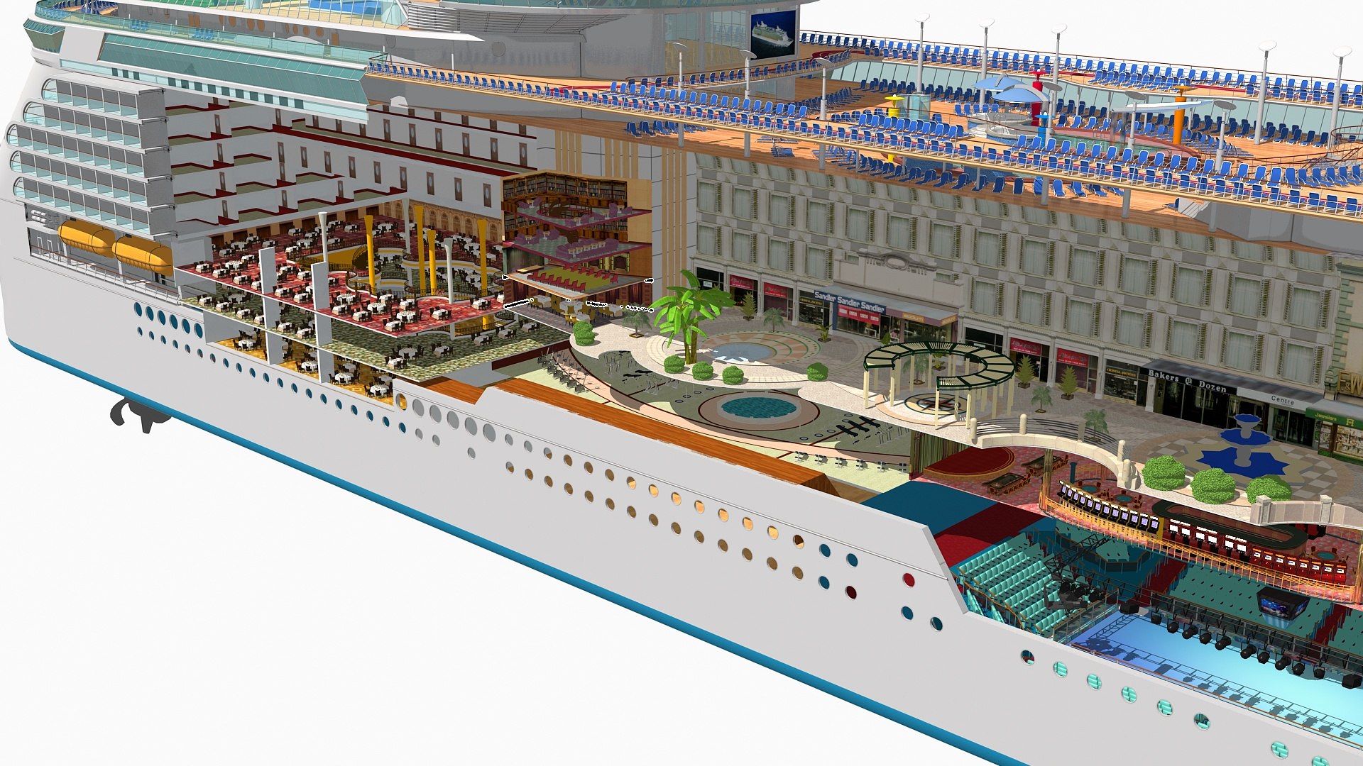 3D Mariner Of The Seas Cruise Cutaway - TurboSquid 1834448