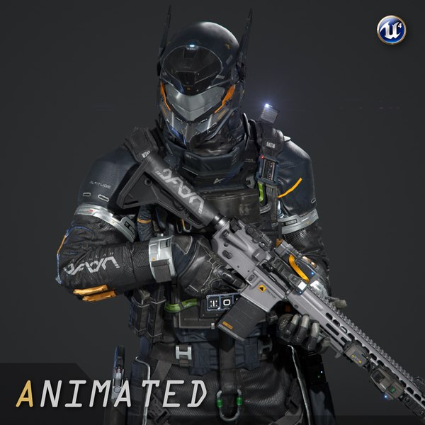 Futuristic Soldier 3D Models for Download | TurboSquid