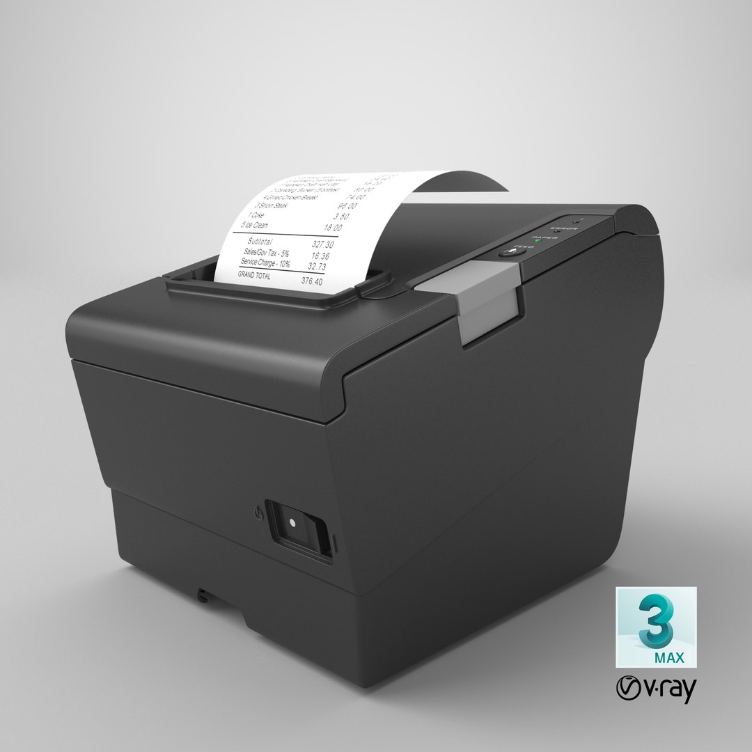 3D Receipt Cash Register - TurboSquid 1928764