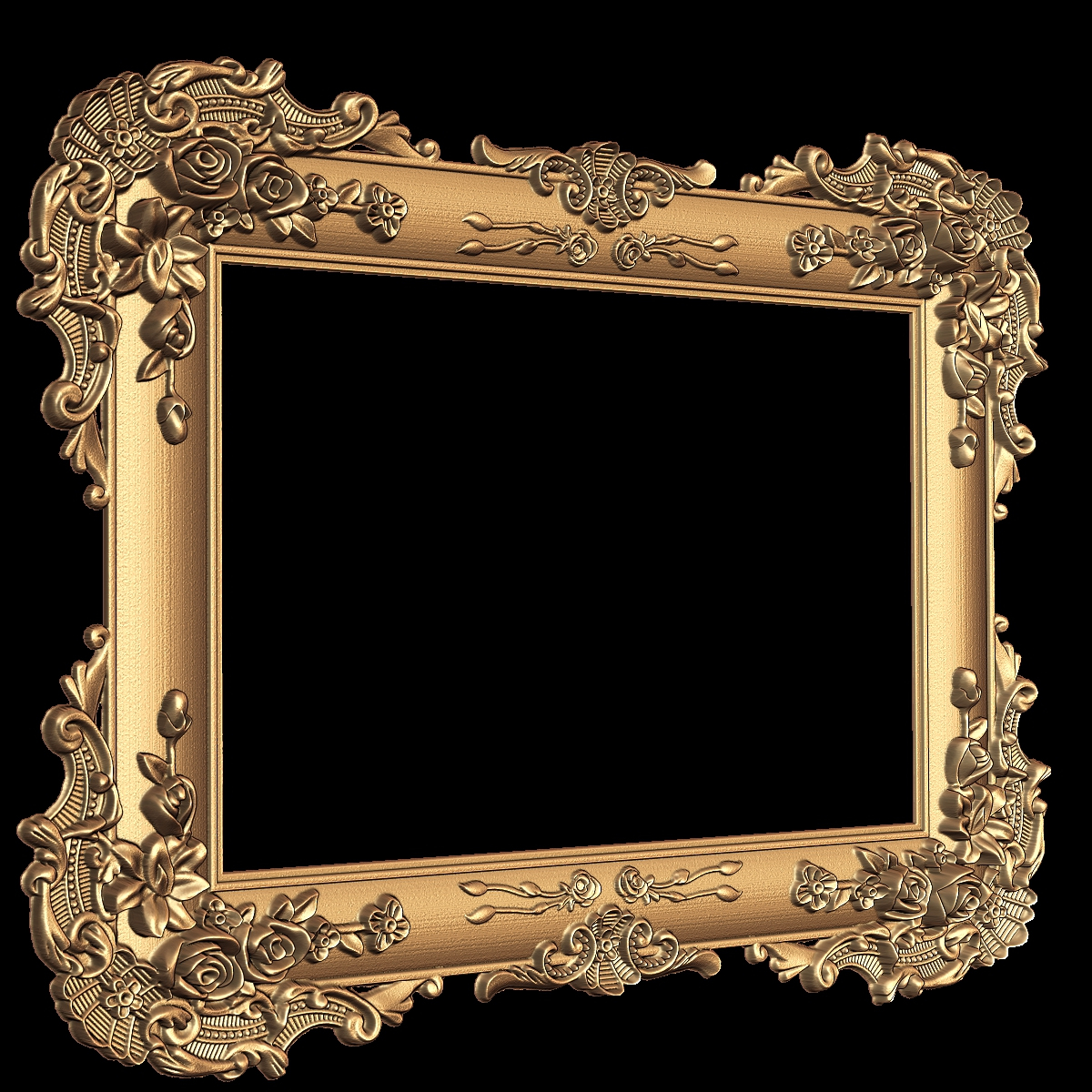 3d mirror frame stl cnc model