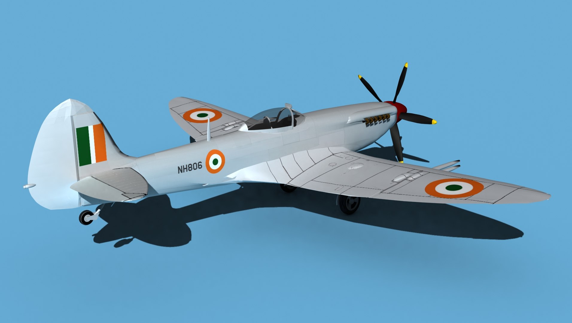 Supermarine Spitfire Mk XXII V15 India 3D Model - TurboSquid 1925749