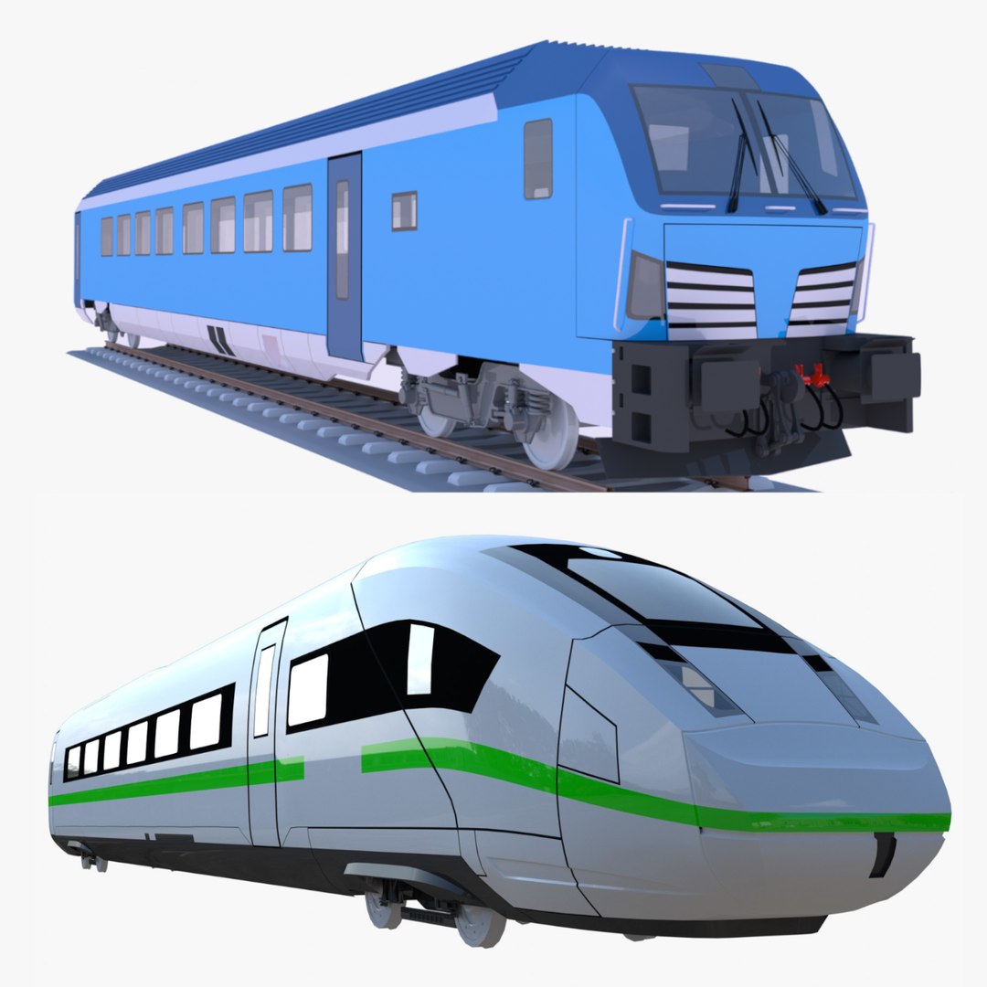 Siemens Vectrain And DB ICE Coaches 3D Model - TurboSquid 2181115