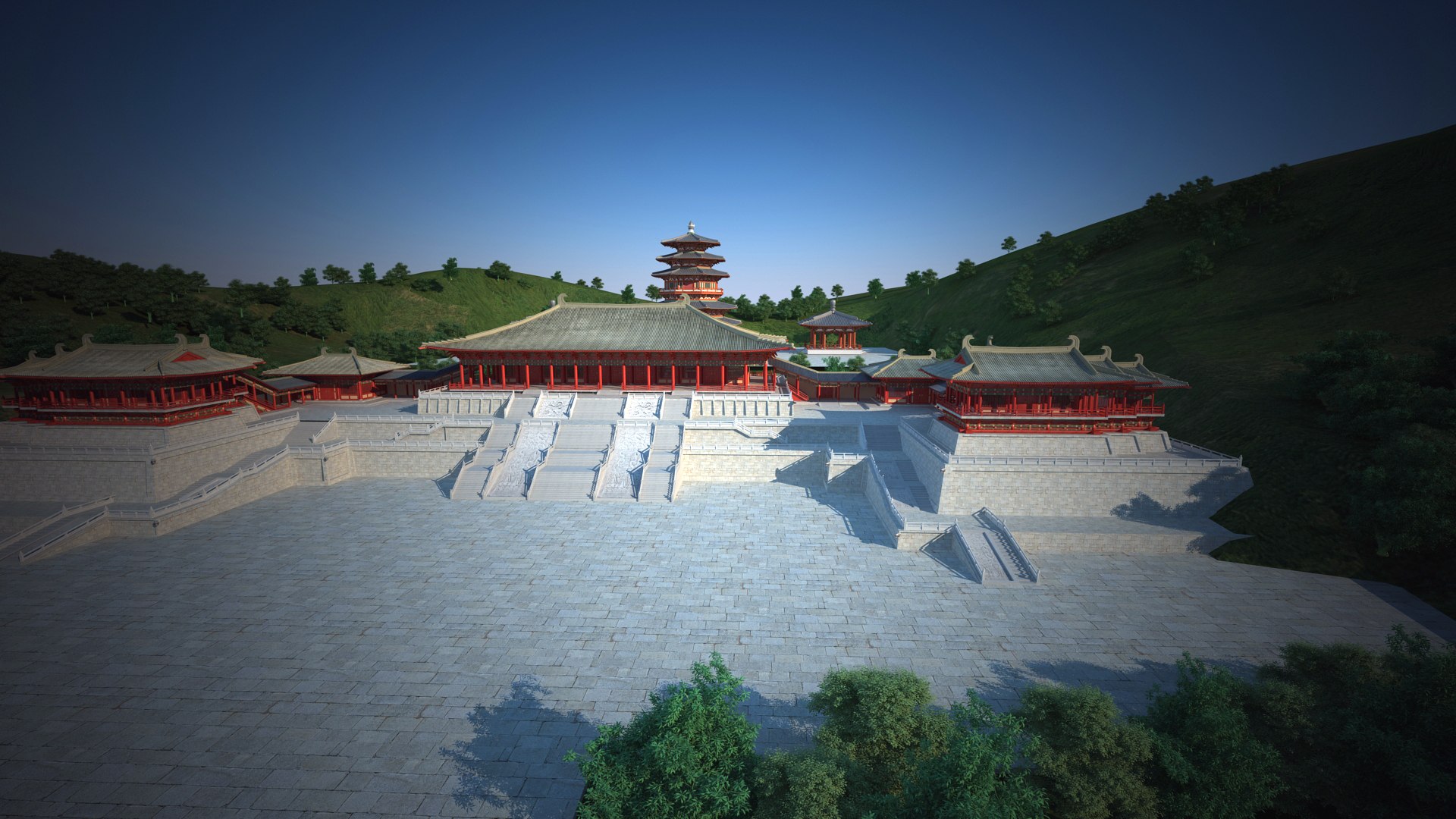 3D Ancient Chinese Architecture 01 Model - TurboSquid 1771655