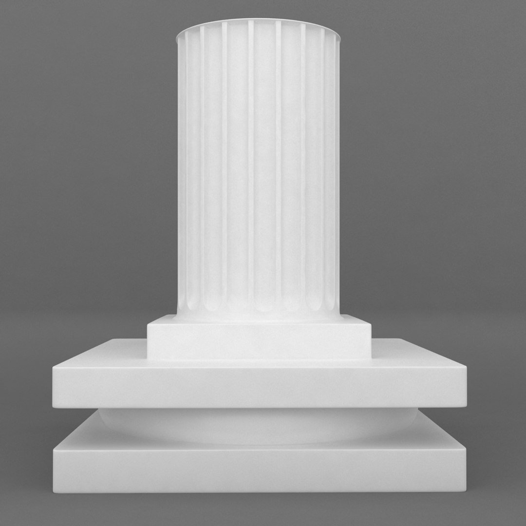 mixed printable pedestal 3d model