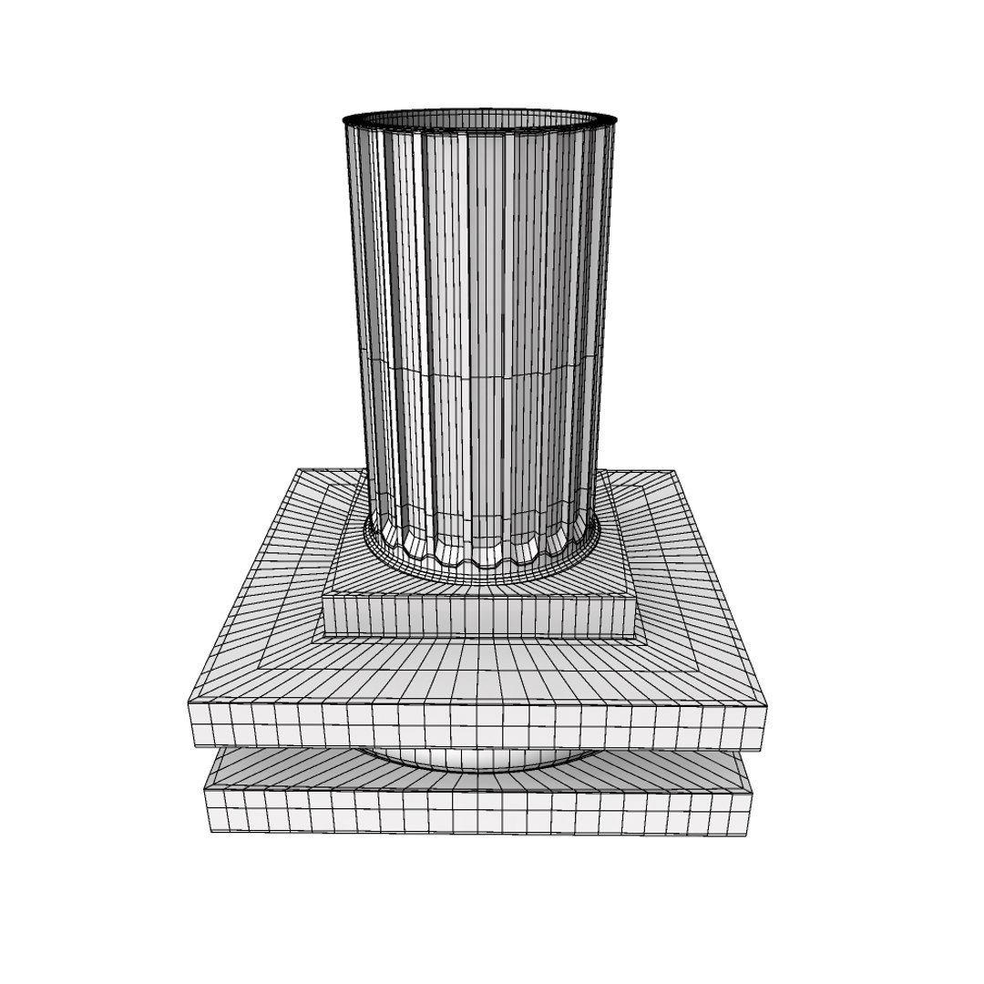 mixed printable pedestal 3d model