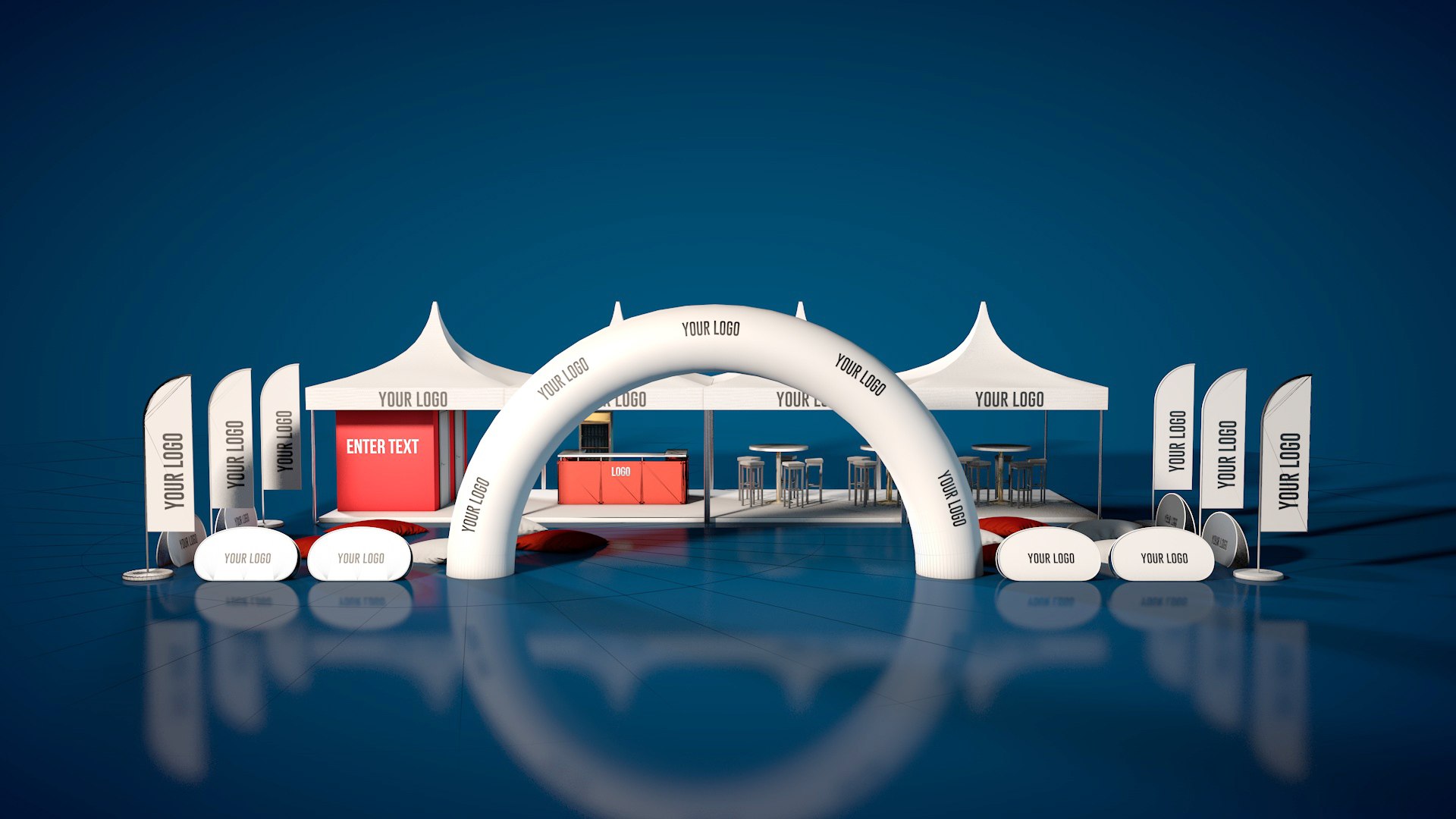 3D Event Exhibition Pack Modeled - TurboSquid 1280232