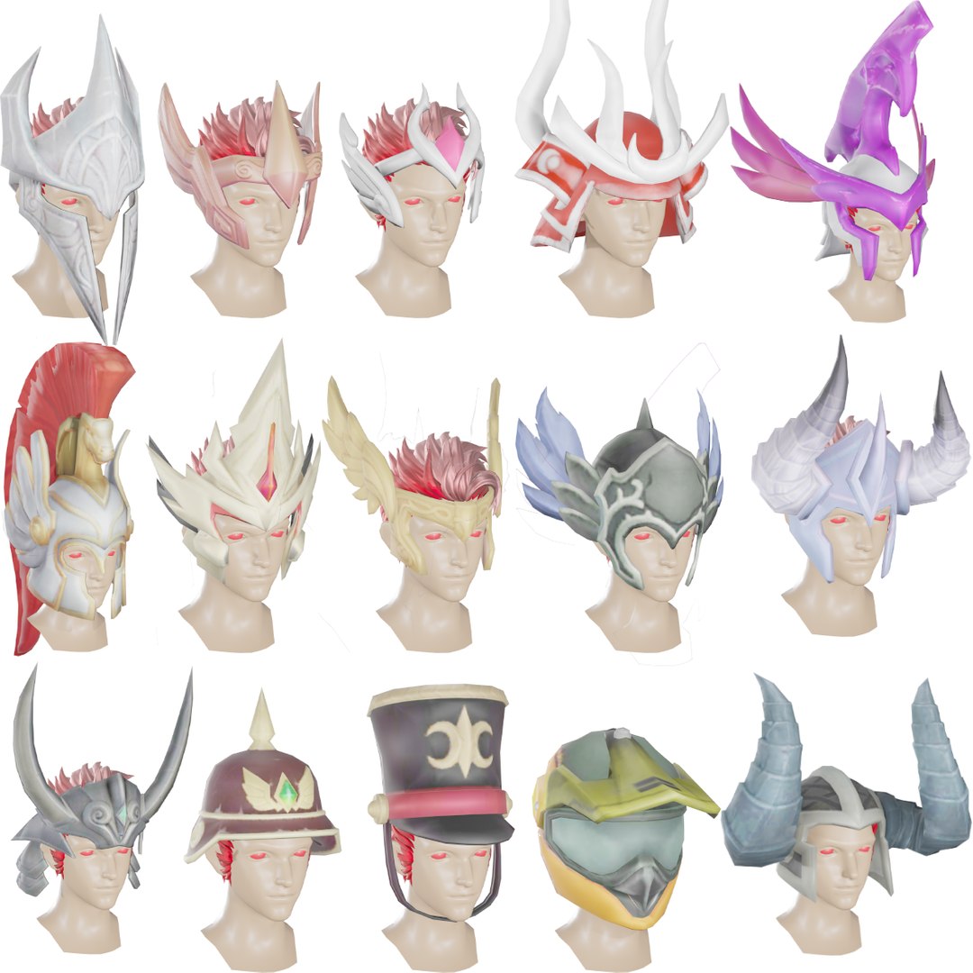 3D 15 STYLIZED HELMET MODELS PACK 1 - Low Poly Model - TurboSquid 2196717