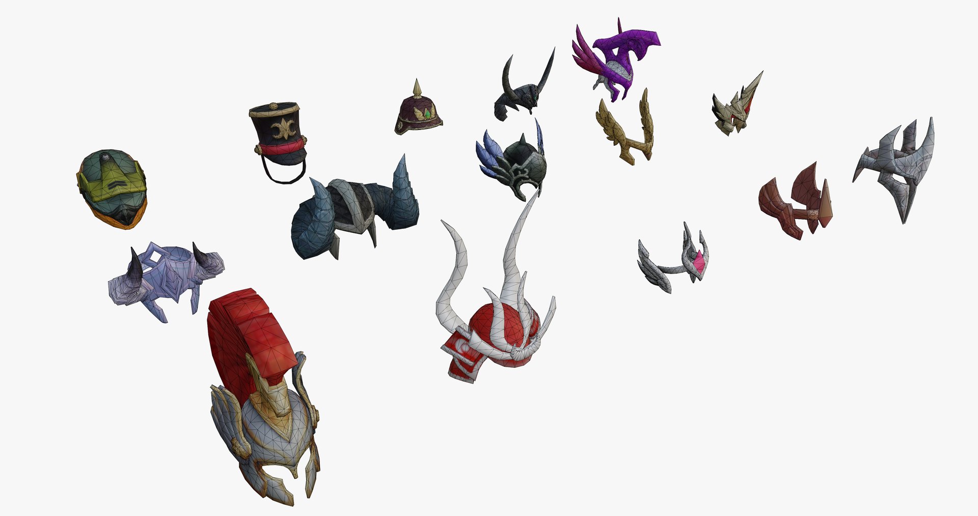 3D 15 STYLIZED HELMET MODELS PACK 1 - Low Poly Model - TurboSquid 2196717