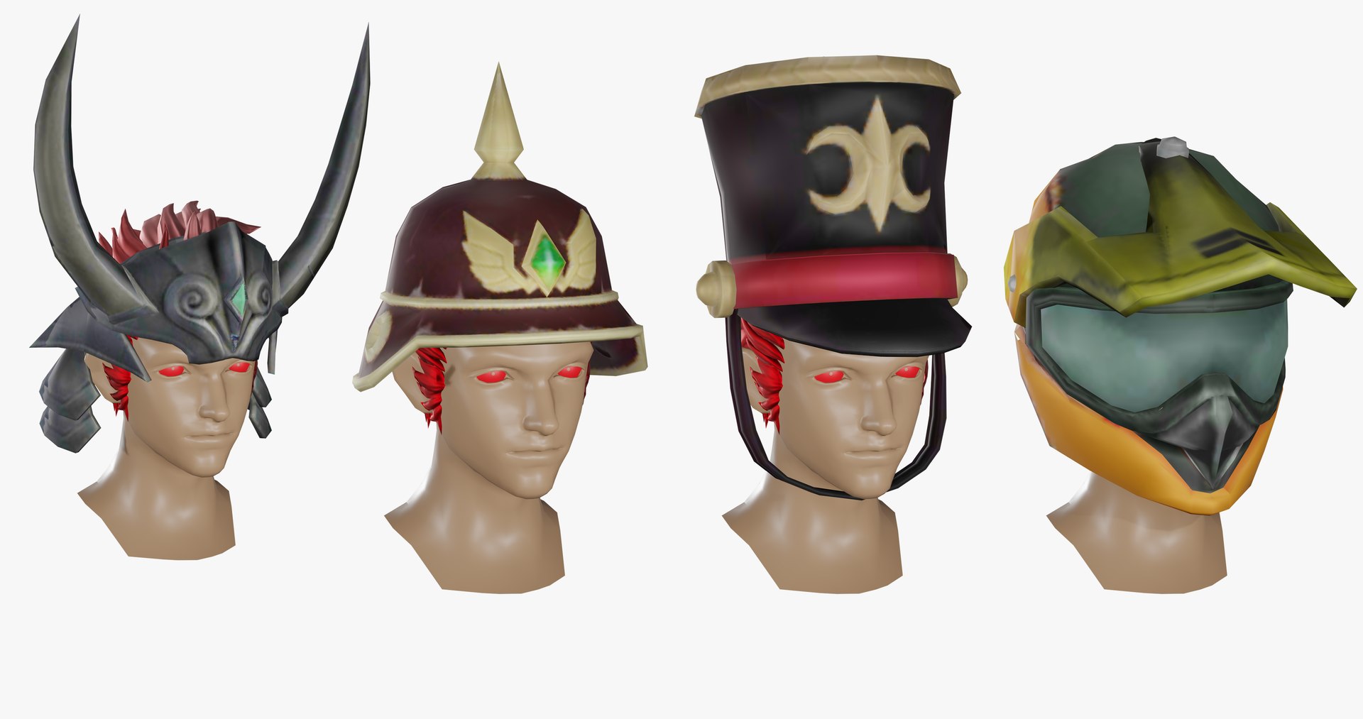 3D 15 STYLIZED HELMET MODELS PACK 1 - Low Poly Model - TurboSquid 2196717