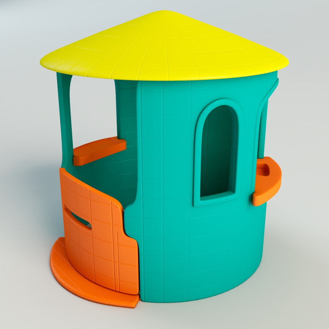 3d plastic toy house model