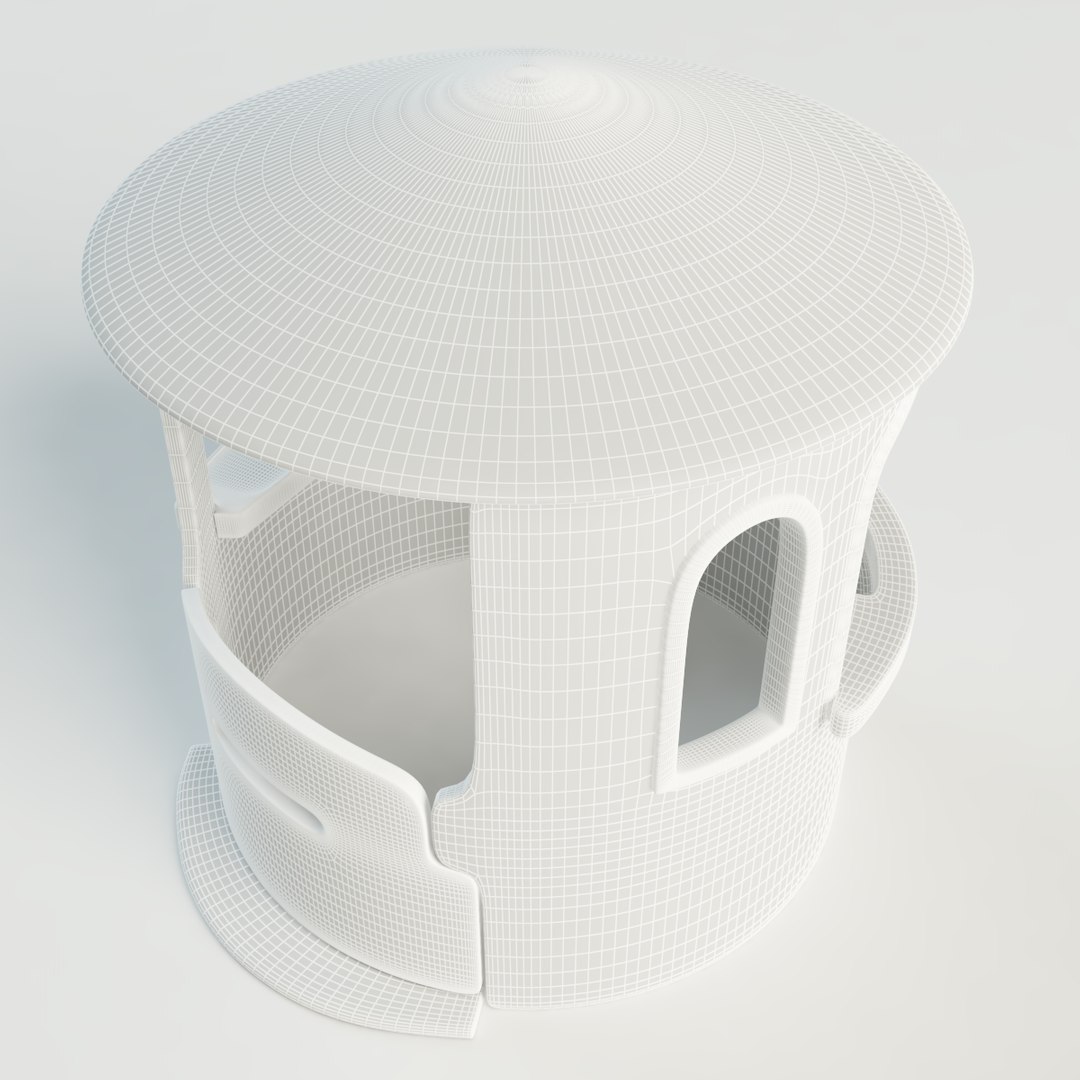 3d plastic toy house model