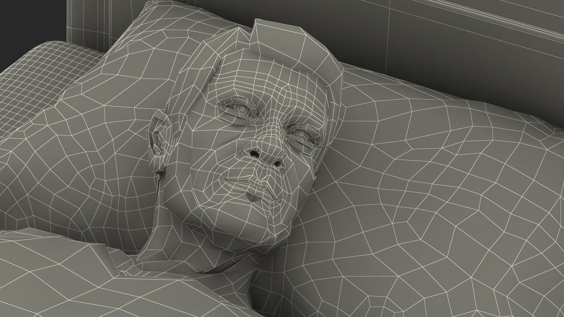 Patient On Hospital Bed Rigged For Cinema 4D Model - TurboSquid 1862119