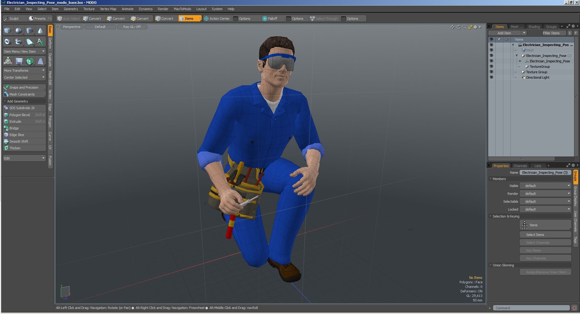 3D model electrician inspecting pose electrical - TurboSquid 1606358