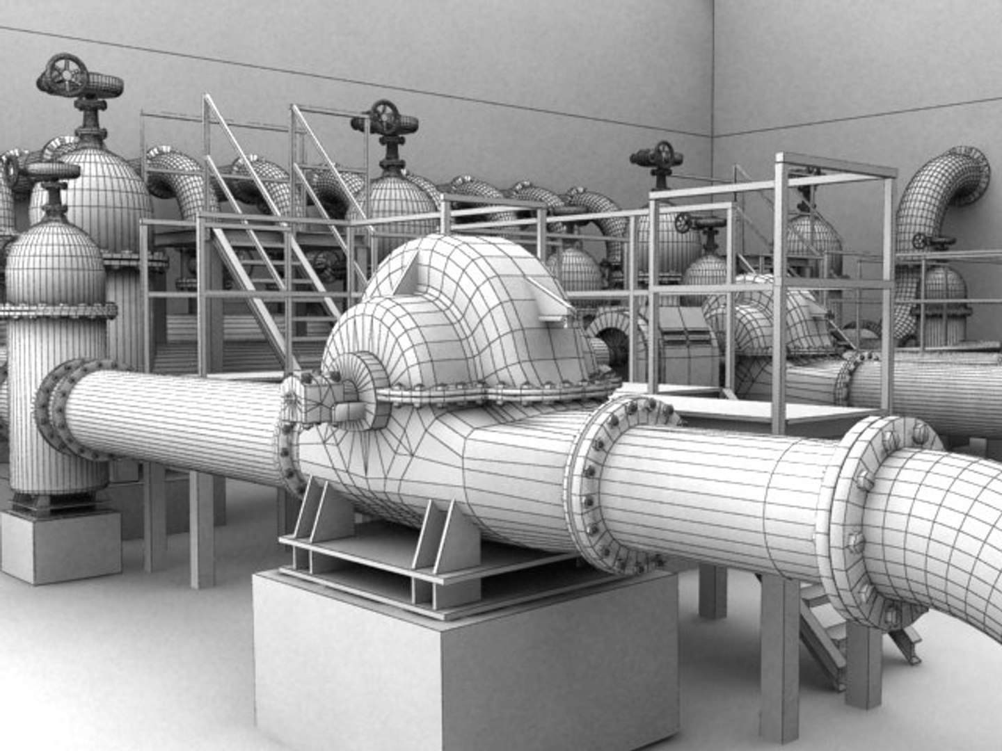 Industrial Hydraulic 3D Model - TurboSquid 1323056