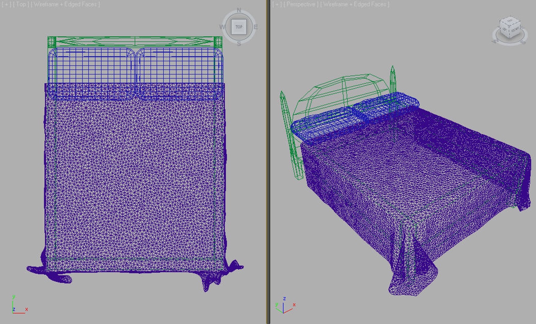 Free Queen Bed 3d Model